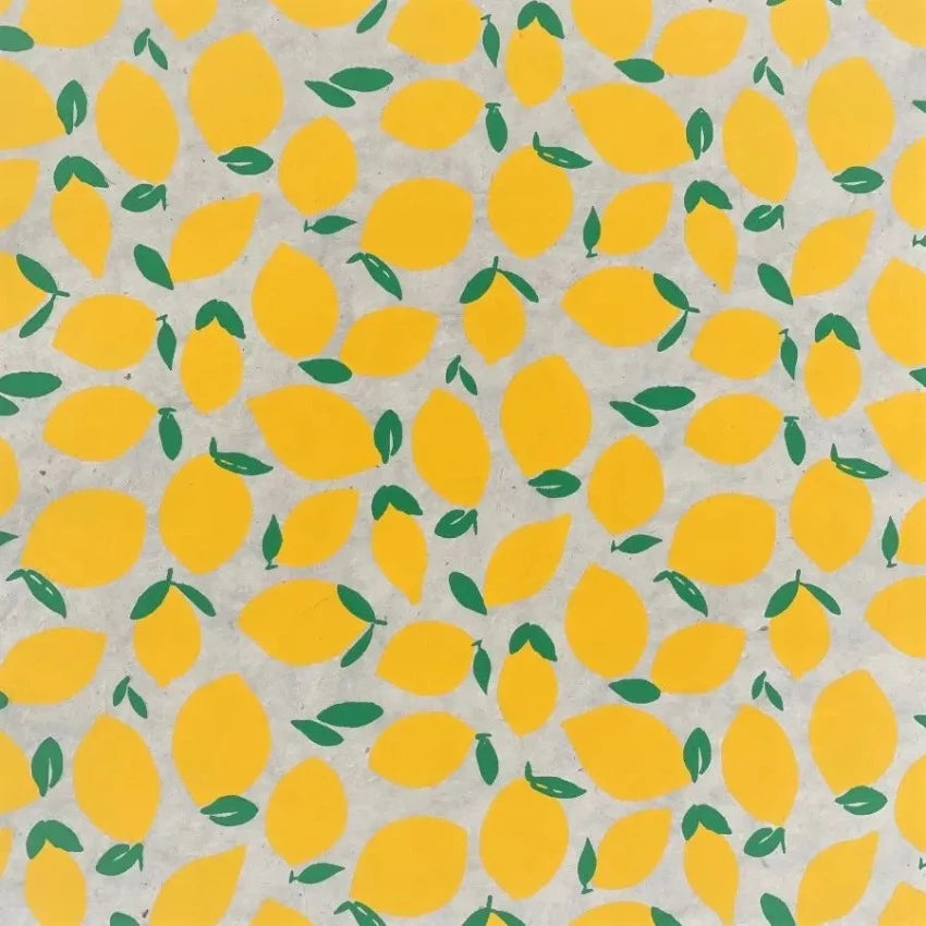 Nepali Paper Wrap Sheet - Lemons – Paper and Grace