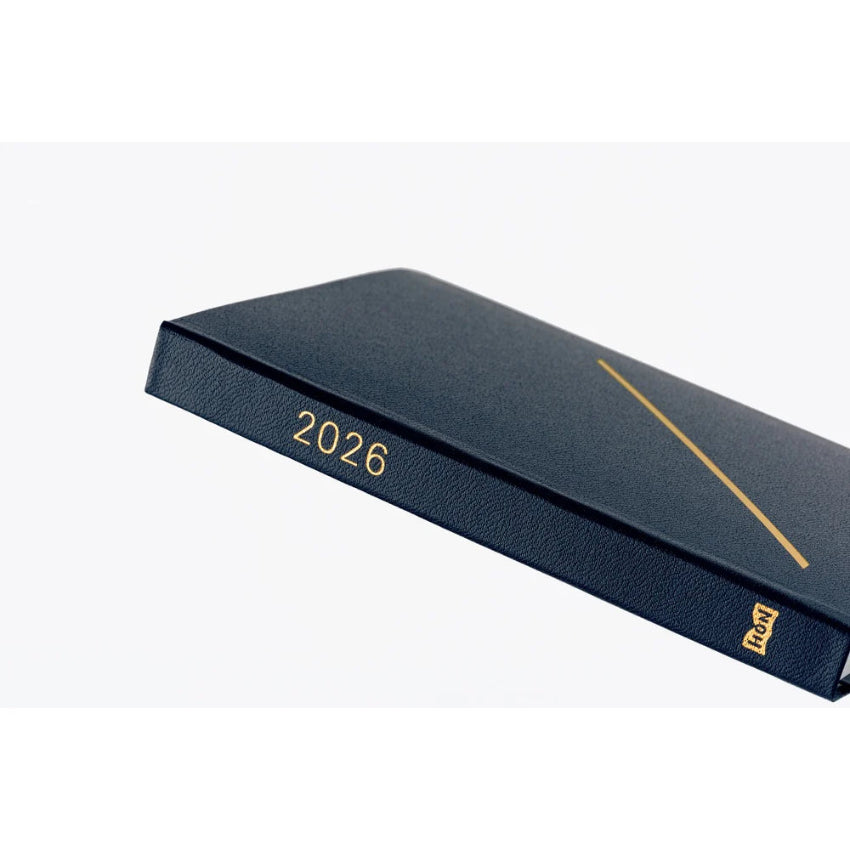 Hobonichi Techo HON Planner 2026 - A6, Navy Slash – Paper and Grace