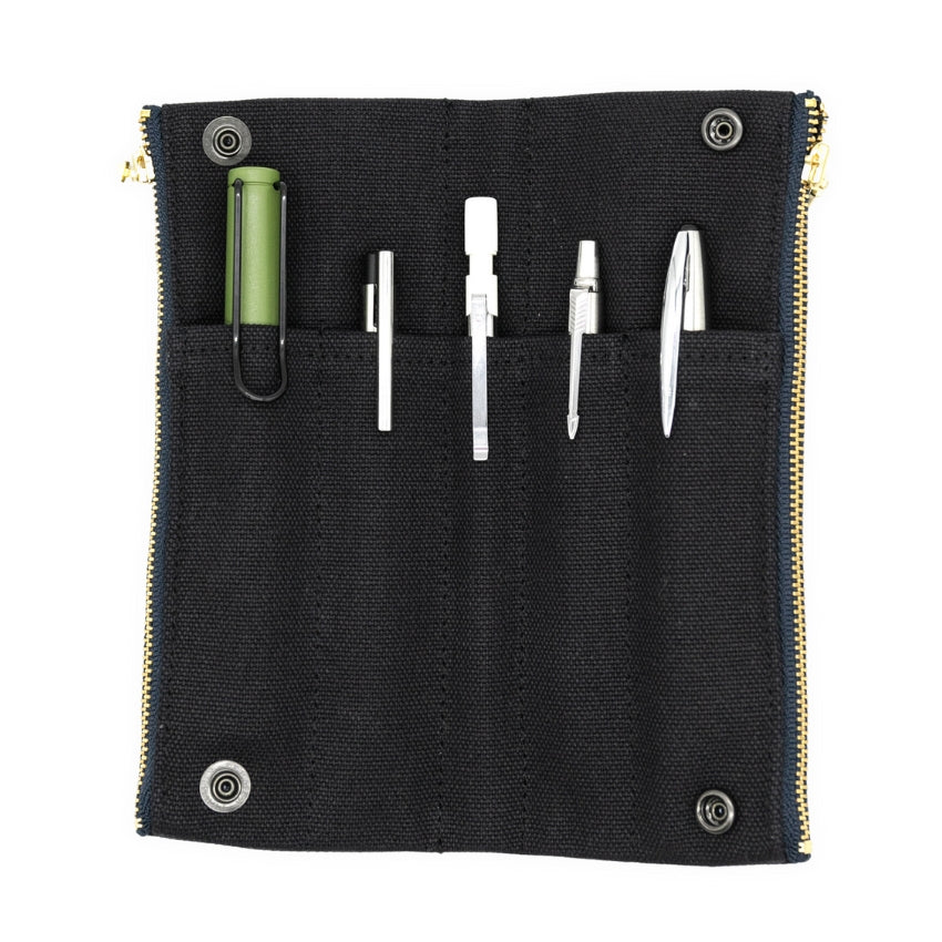 Luddite Folding Canvas Pen Case - Black – Paper and Grace