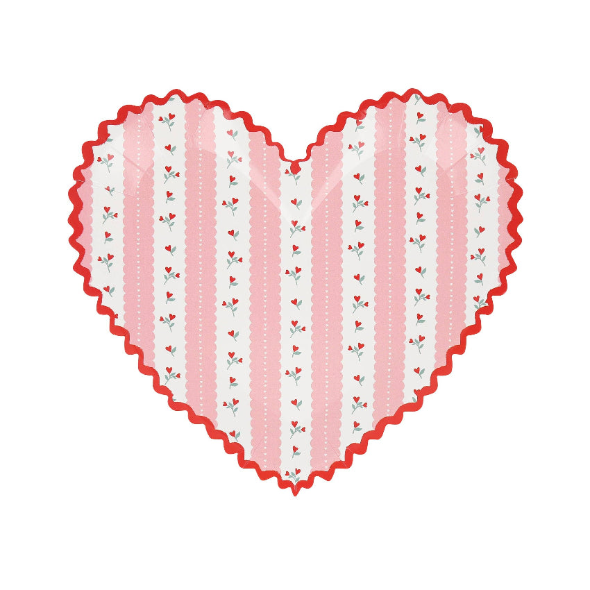 Meri Meri Vintage Rose Heart Plates – Paper and Grace
