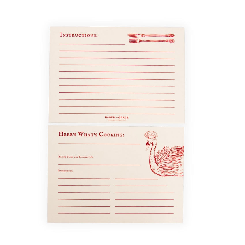 Paper and Grace Recipe Cards - Set of 10