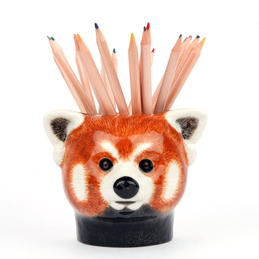 Red Panda Pencil Pot - Quail Ceramics – Paper and Grace
