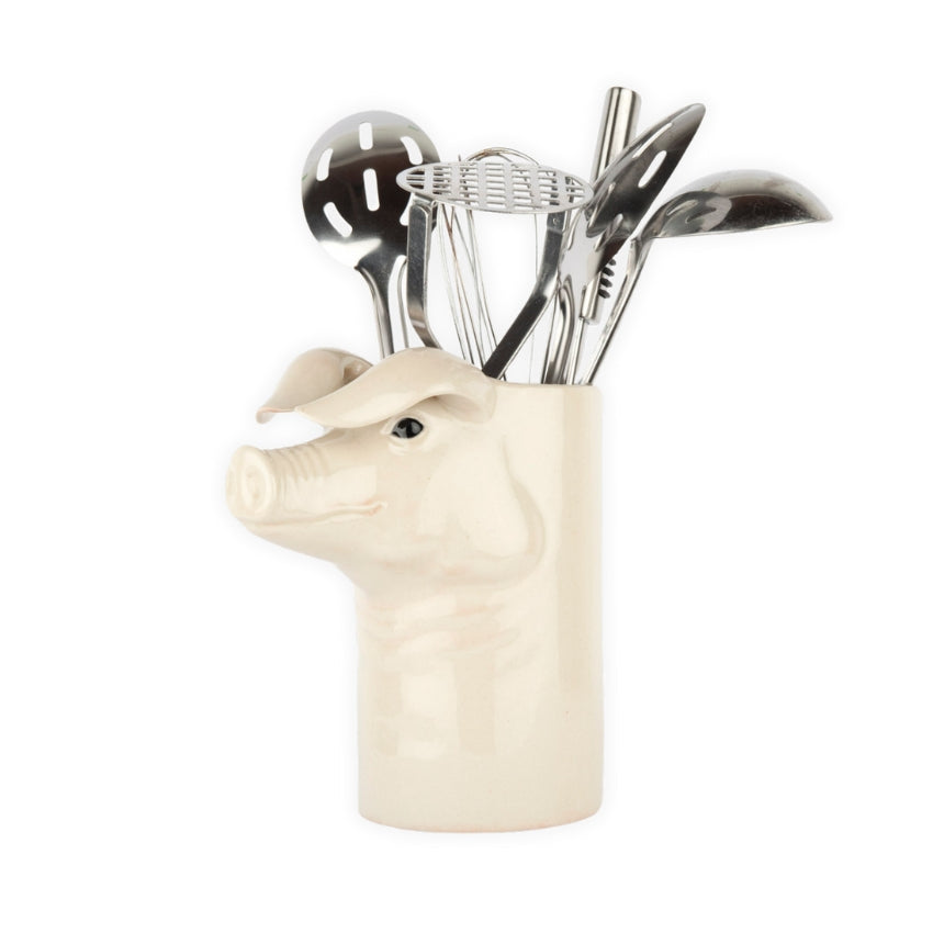 British Lop Pig Utensil Pot - Quail Ceramics – Paper and Grace