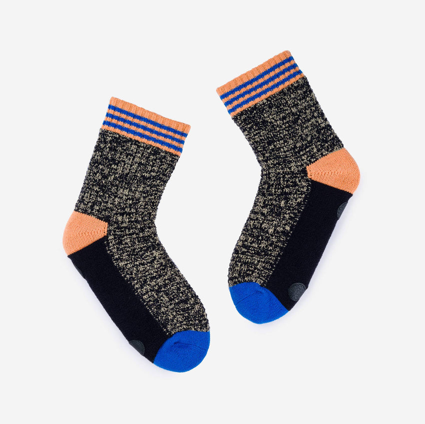 Varsity Knit House Socks - Black, S/M – Paper and Grace