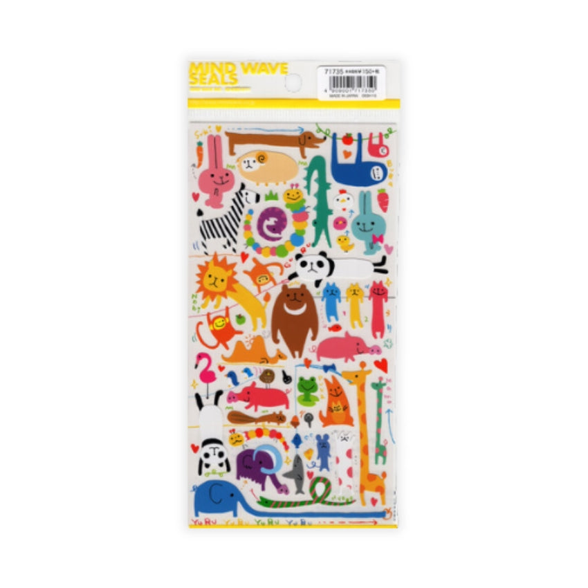 Midori Yuru Log Sticker - Animals – Paper and Grace