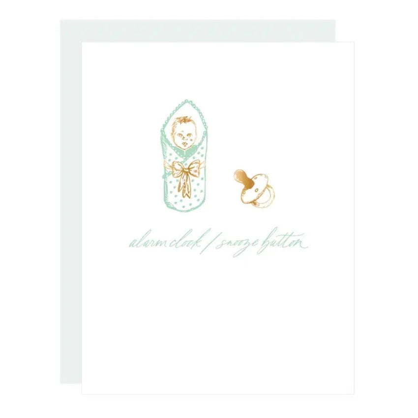 Alarm Clock Snooze Button Card – Paper and Grace