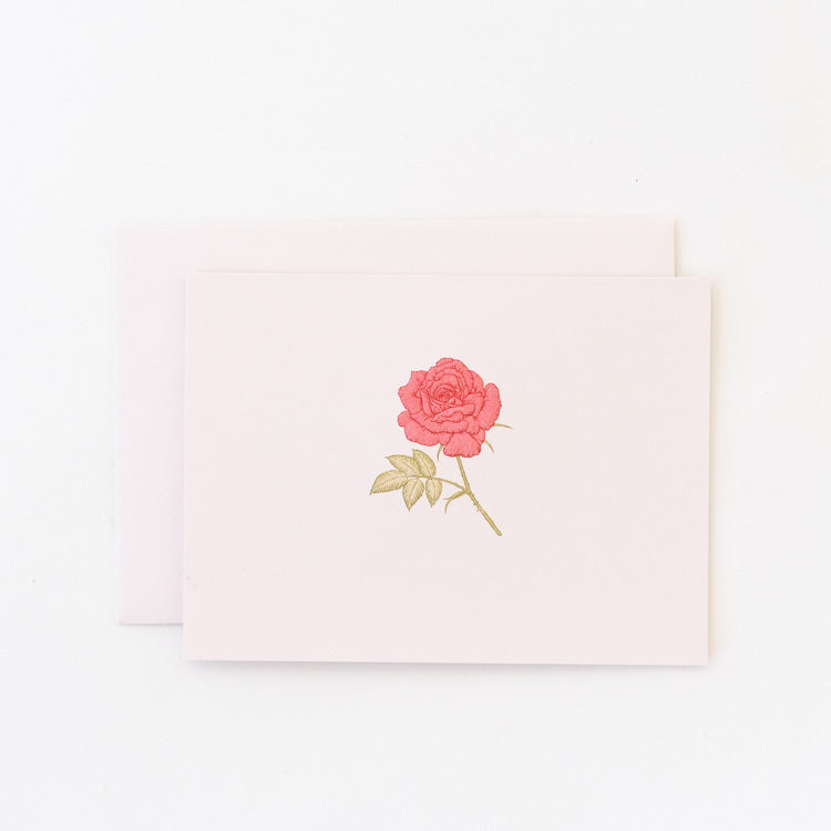 Crane & Co. Engraved Rose Note Card - Boxed Set – Paper and Grace