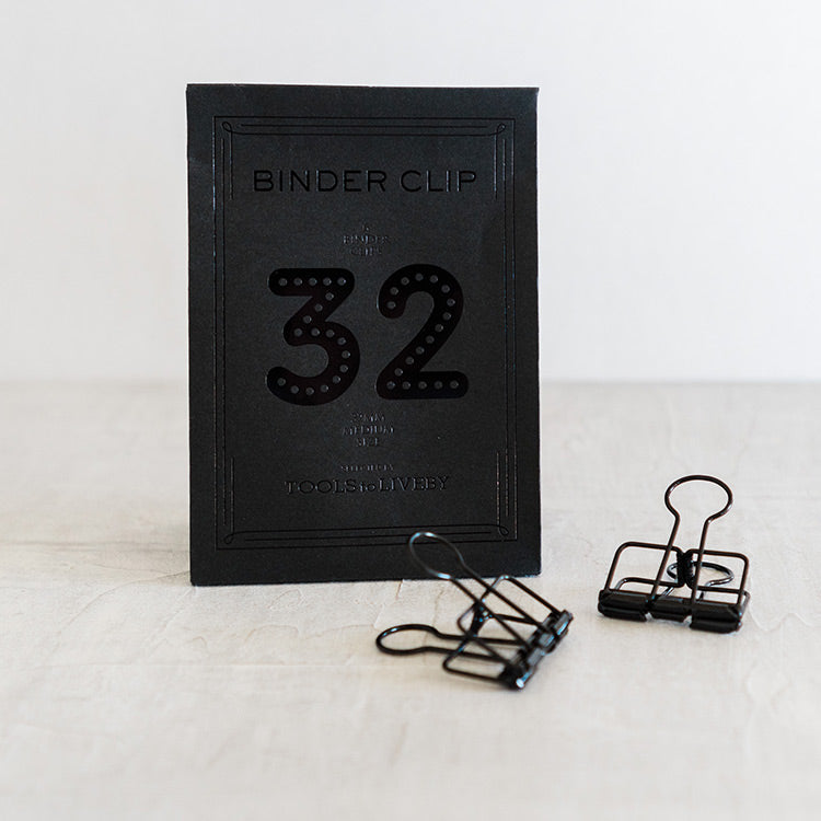 Tools to Liveby Binder Clips Black 32mm